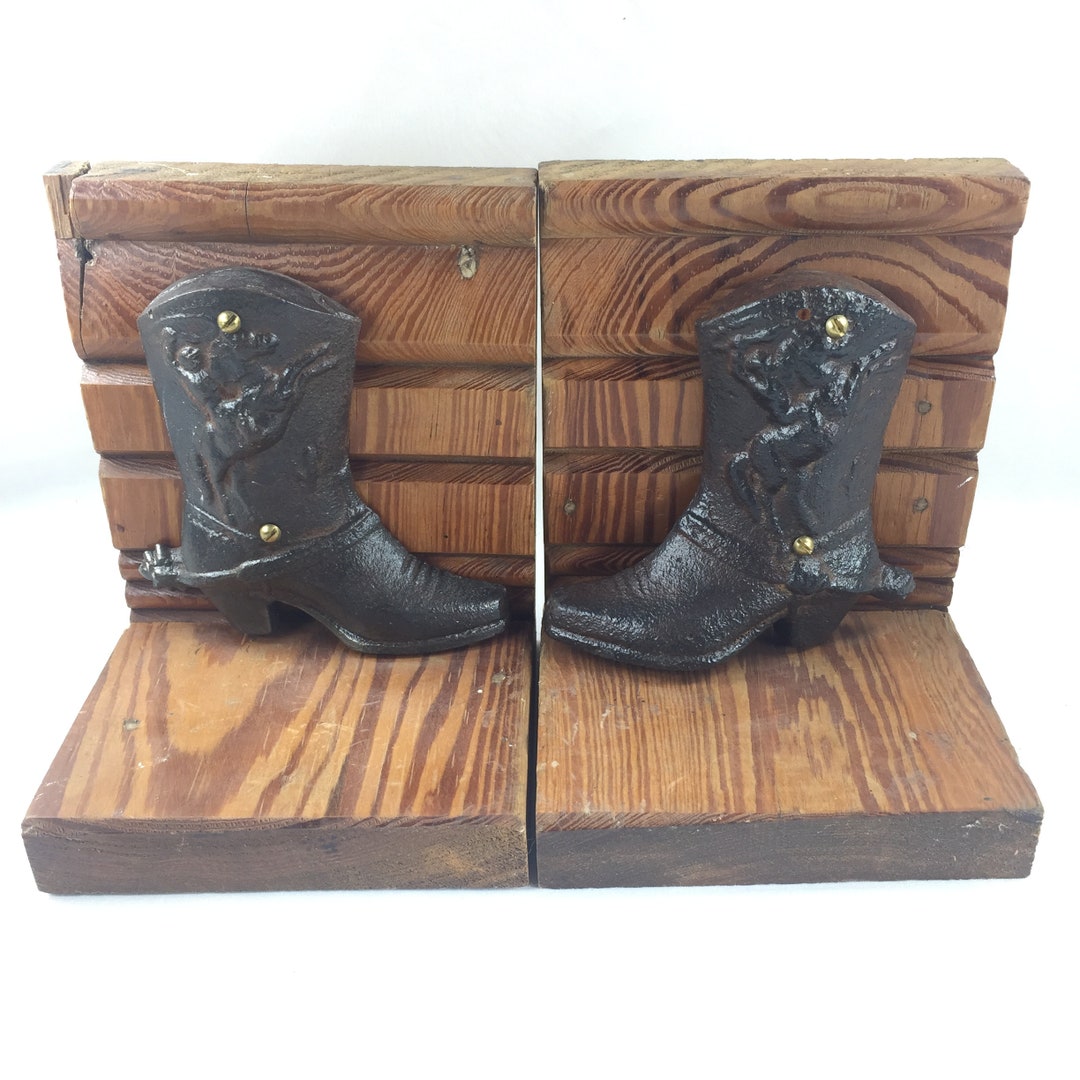 Western Bookends, Cowboy Boots, Hand Made - Etsy