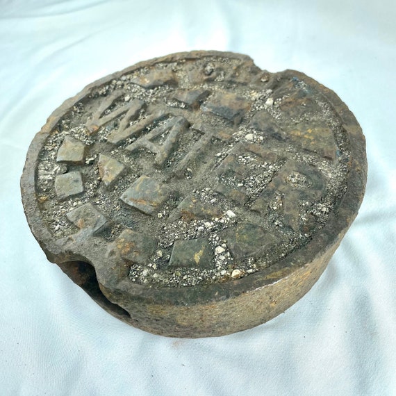 Cast Iron Vintage Water Works Cap | Etsy