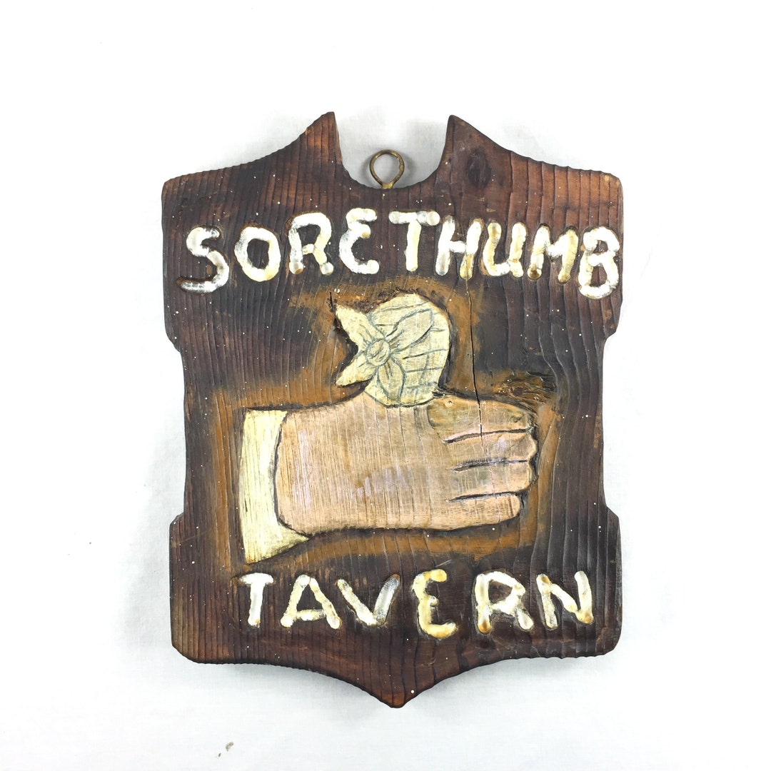 Tavern Sign, Hand Carved, Folk Art - Etsy