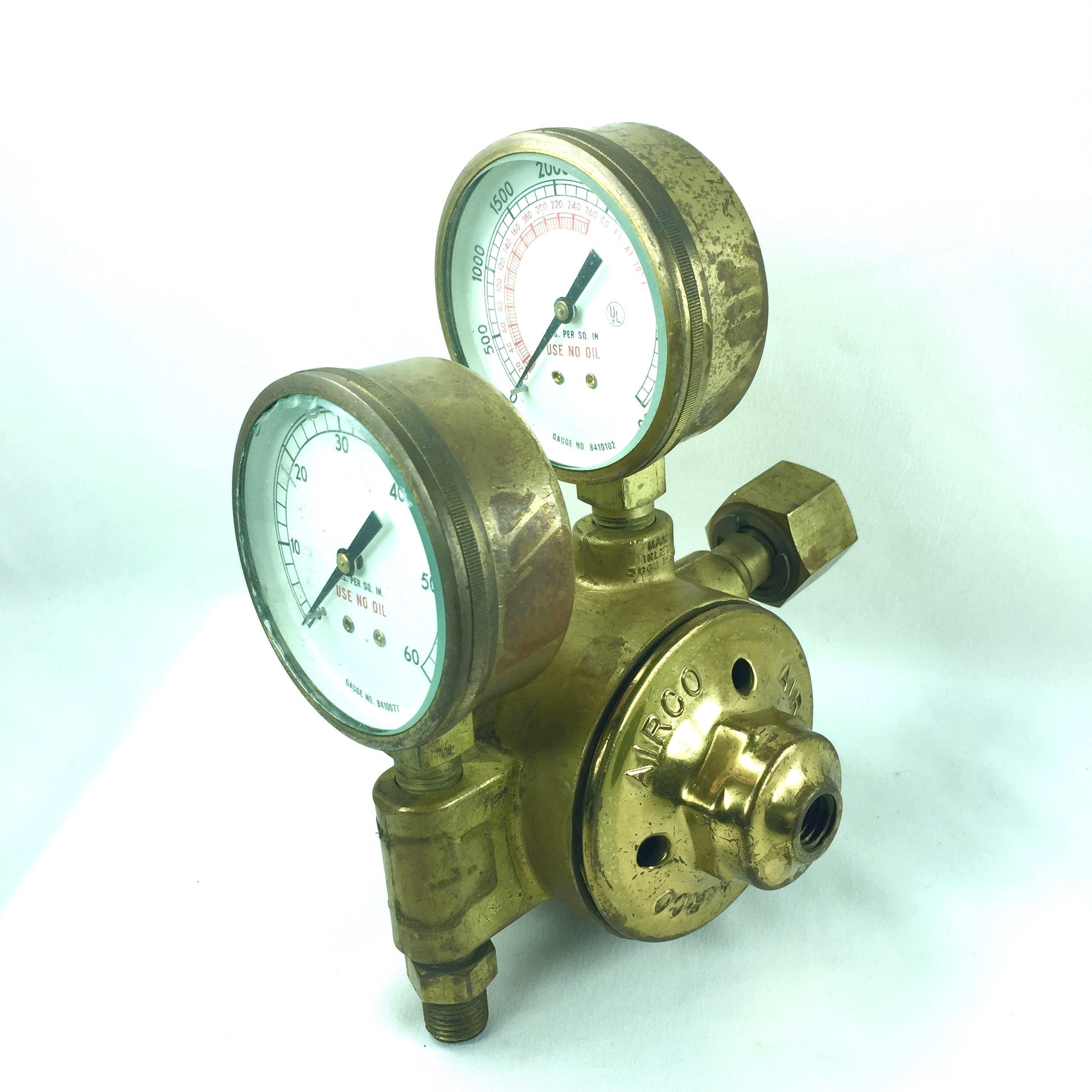 Vintage Brass Gas Pressure Regulator, "airco" Gauge - Etsy