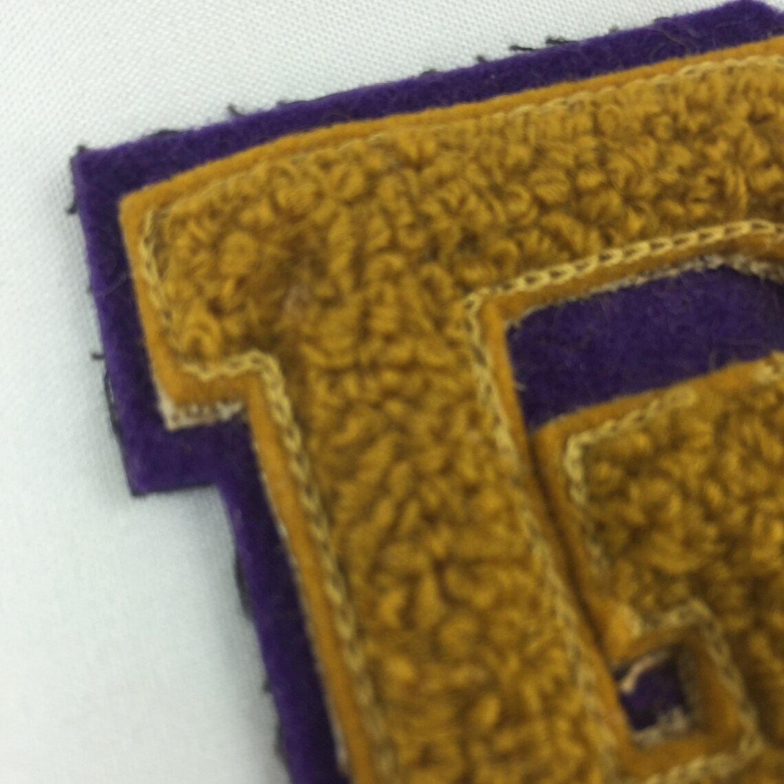Jacket Patch "pb" Gold on Purple - Etsy