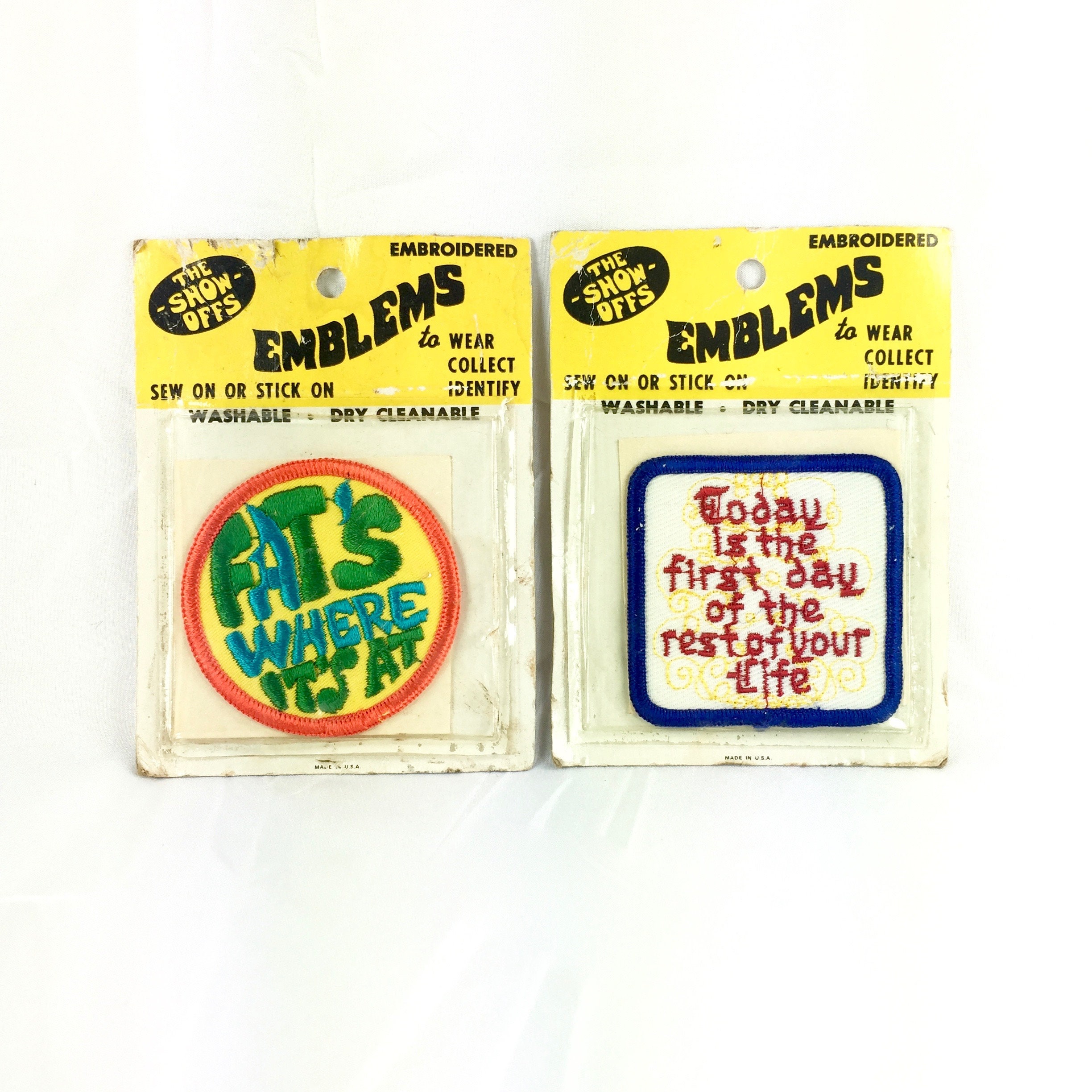 Sew On Badges/Patches Vintage SET OF 2 1970s | Etsy