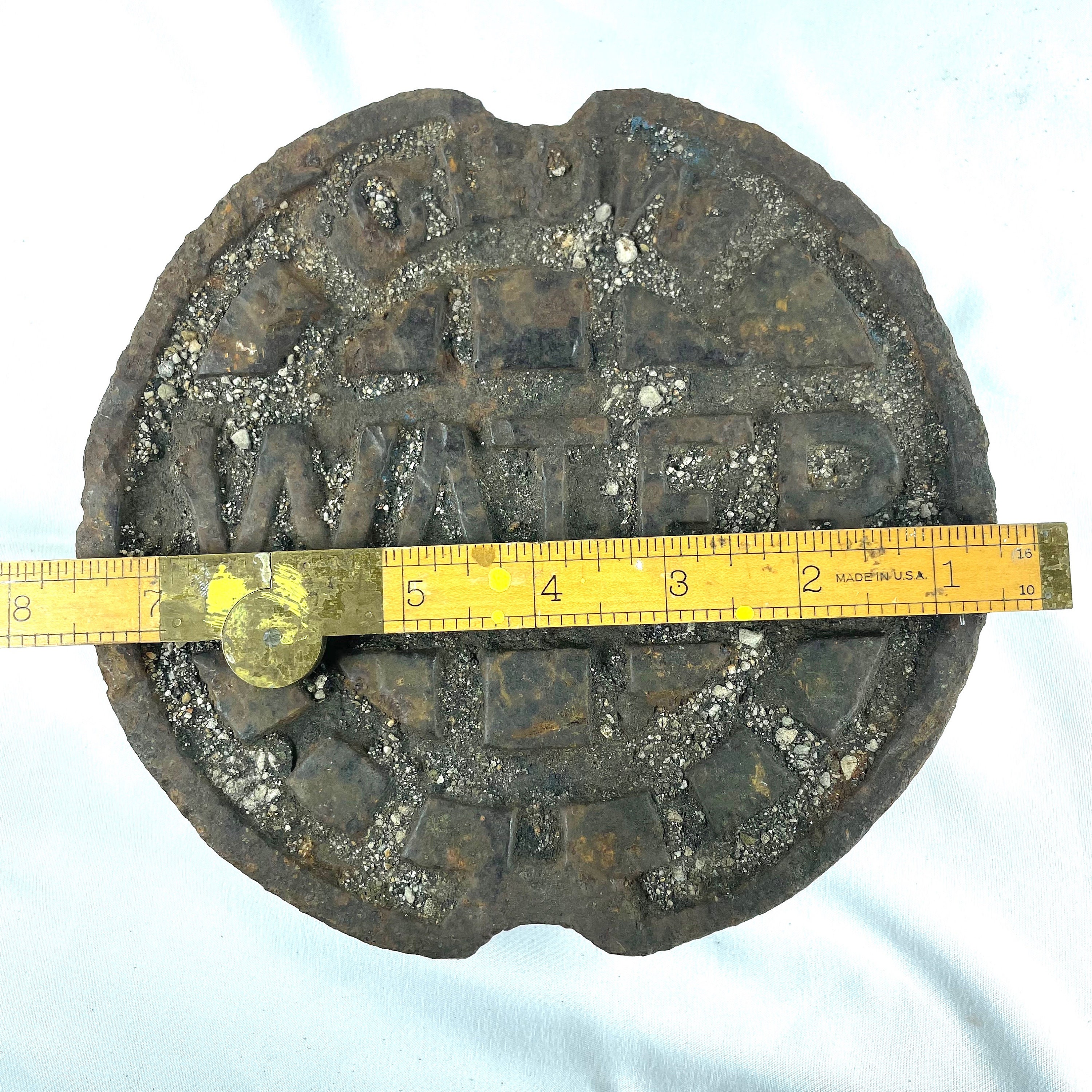 Cast Iron Vintage Water Works Cap | Etsy