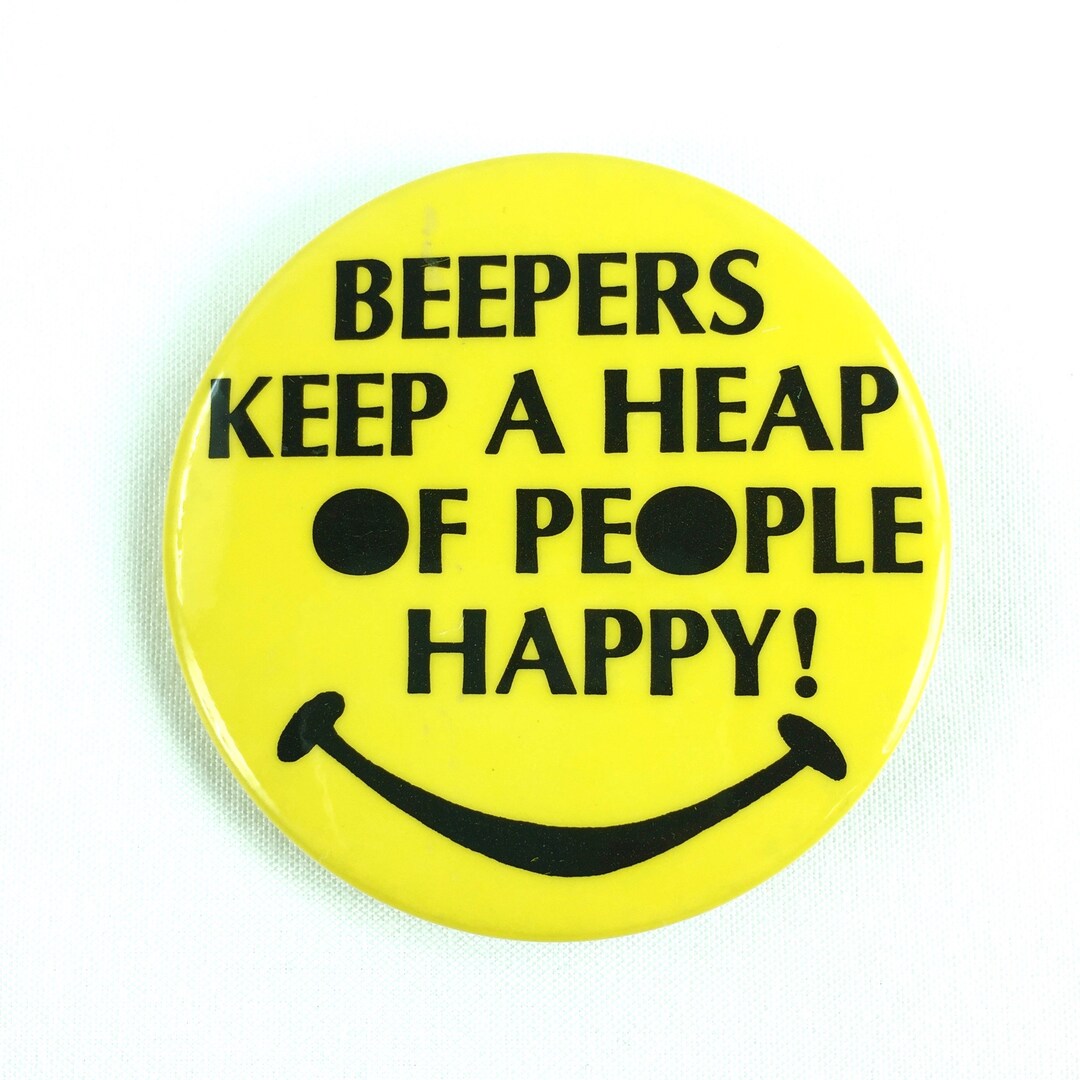 Pinback Button, Smiley Face, 1970's, Telecom SWAG - Etsy