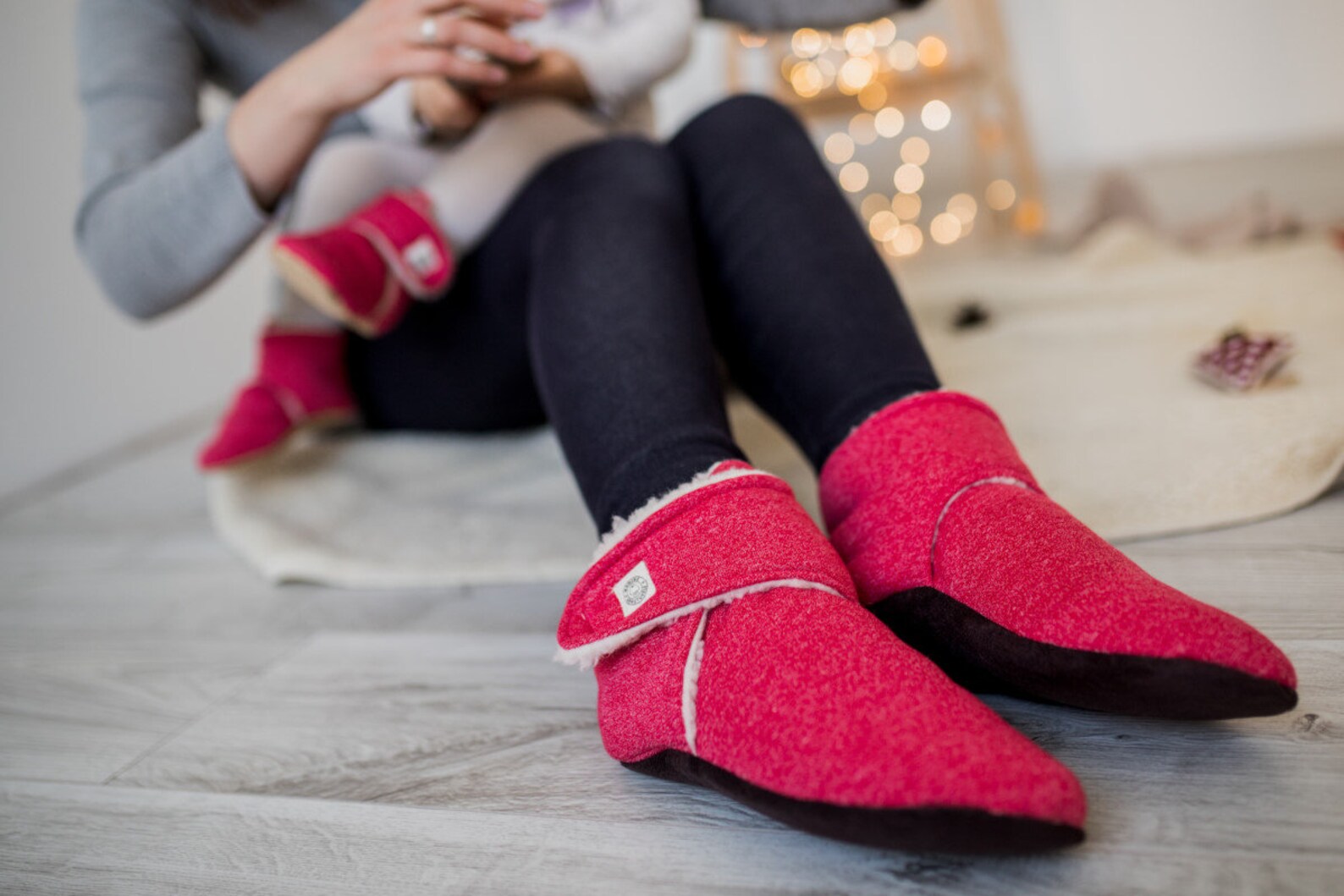 Red Handmade Baby Booties in Different Sizes From Little Babies to ...