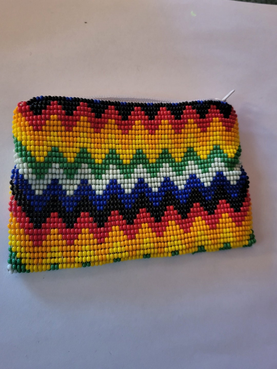 Rainbow Zig Zag Aztec Geometric Southwest Design Bag Pouch Coin Purse ...
