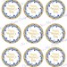 Digital Download: 2" Circle Thank You/favor Tags - 15 Digital Aqua ...