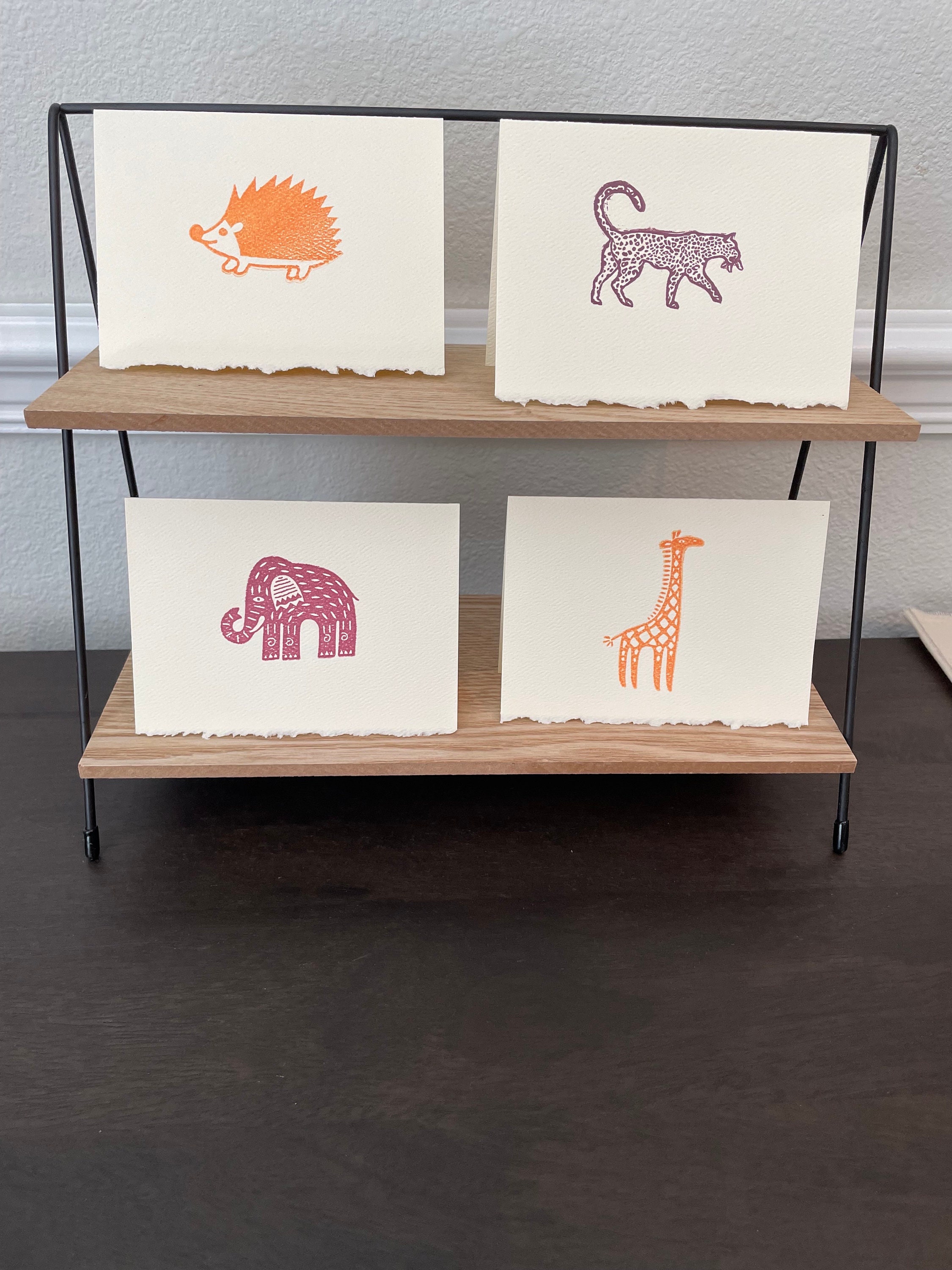 Hand Stamped Note Cards | Set of 10 | Folded Note Cards | Everyday ...