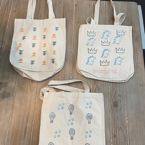 Hand Stamped Tote Bag | Reusble Shopping Bag | Farmers Market Bag ...