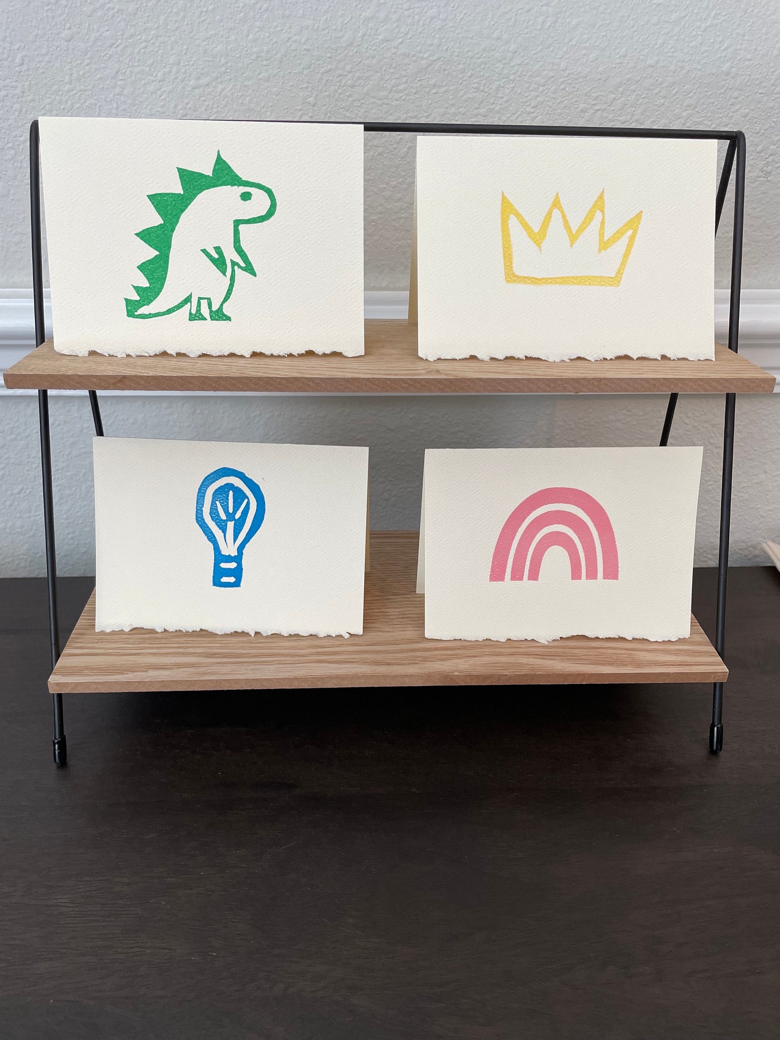 Hand Stamped Note Cards | Set of 10 | Folded Note Cards | Everyday ...