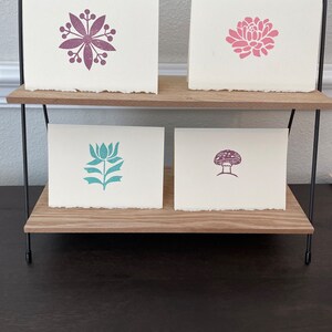 Hand Stamped Note Cards | Set of 10 | Folded Note Cards | Everyday ...