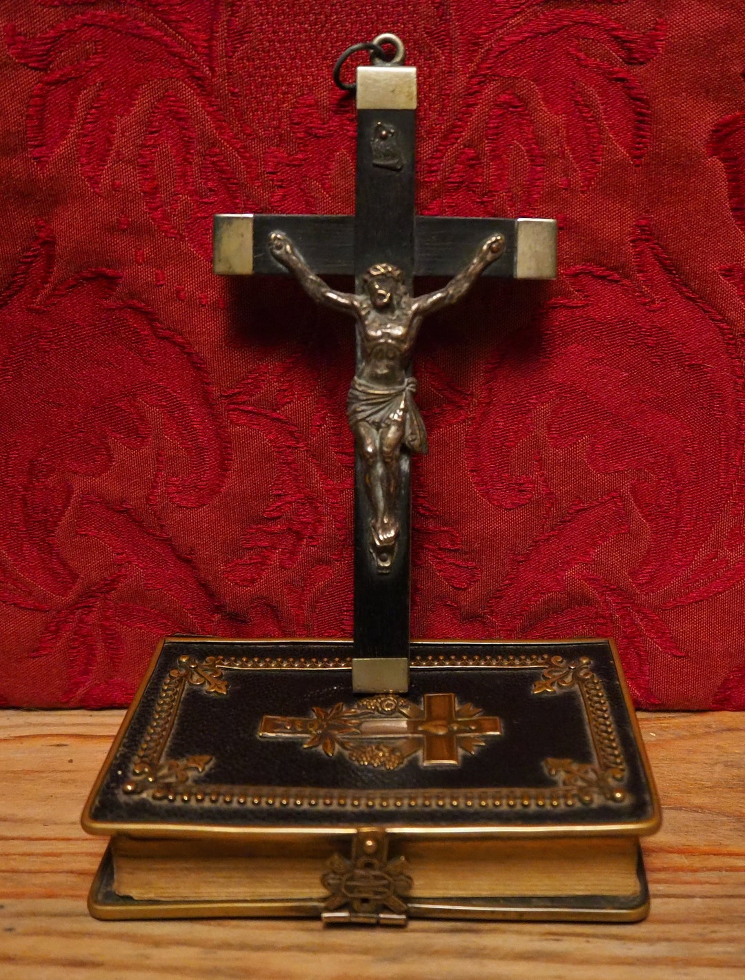 French Antique Pectoral Religious Priest Cross Crucifix Pendant ...