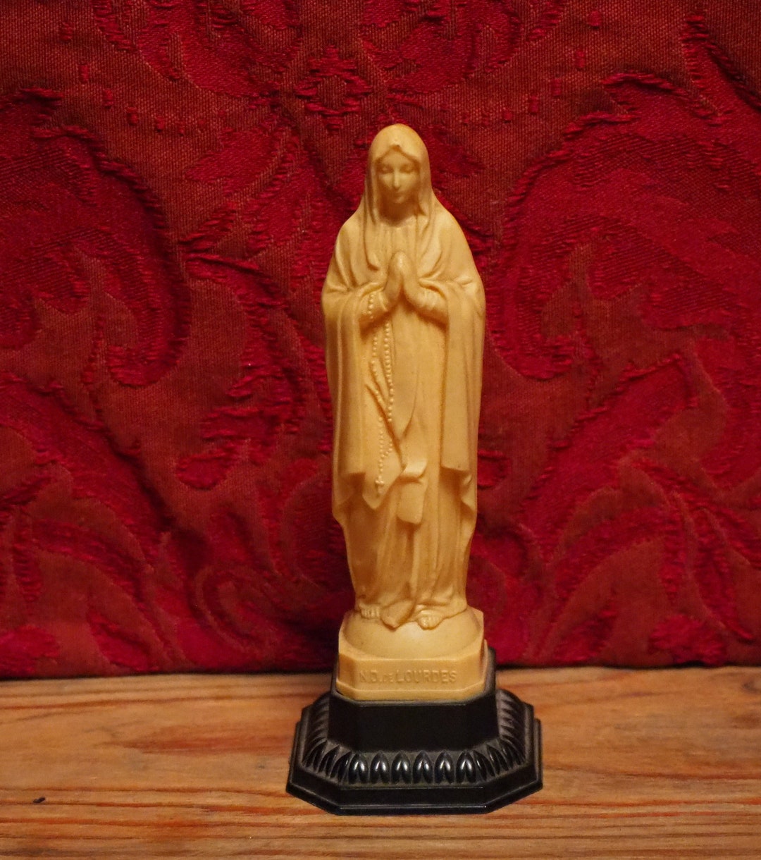 Antique Italian Detailed Celluloid Statue of Our Holy Virgin Mother ...