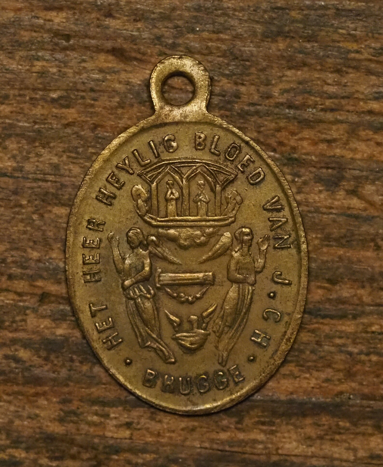 Antique Religious Bronze Relic Medal Pendant Souvenir of Holy - Etsy