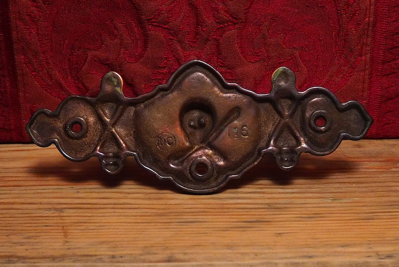 Antique French Gothic Red Copper Look Coffin Handles Skull and - Etsy