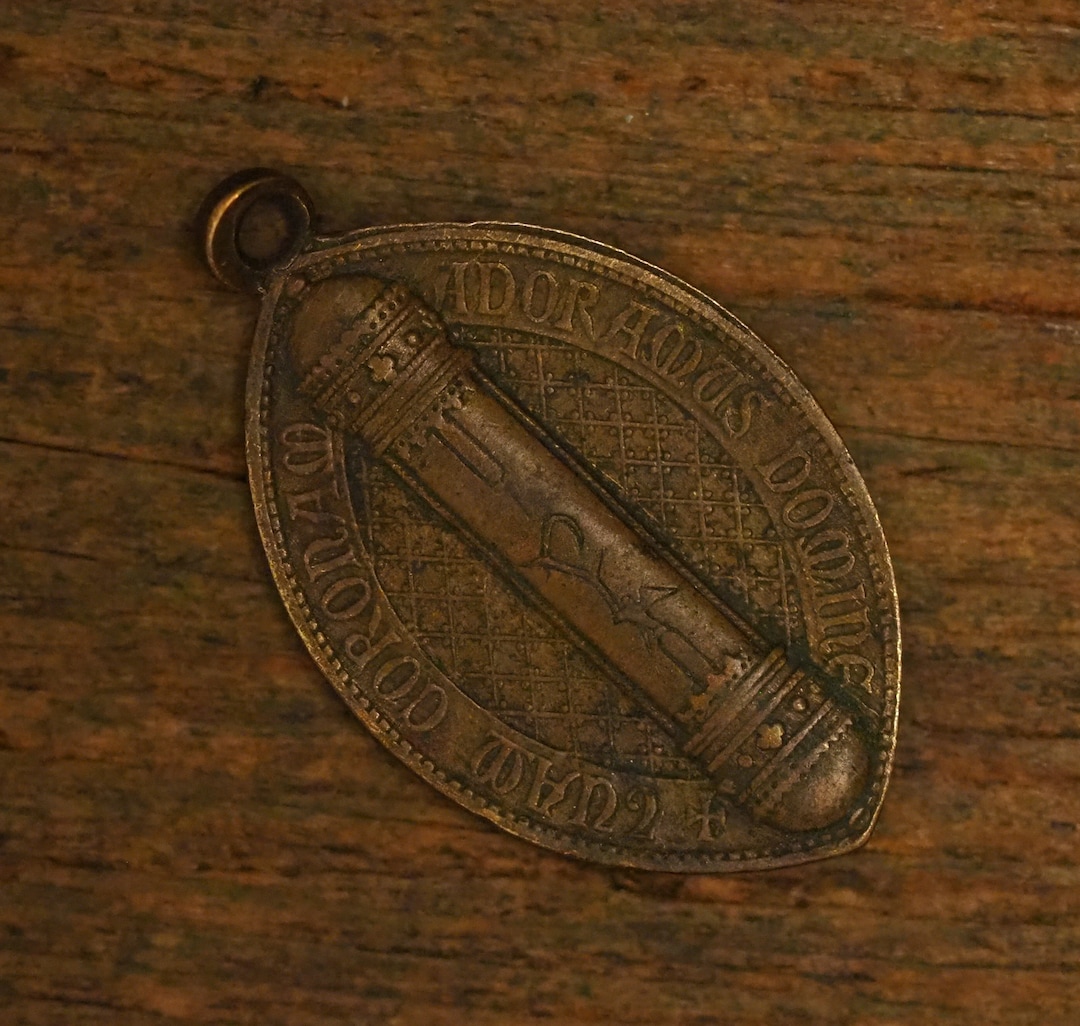 Antique Religious Bronze Medal Pendant Relic Medal of the Thorn Honored ...