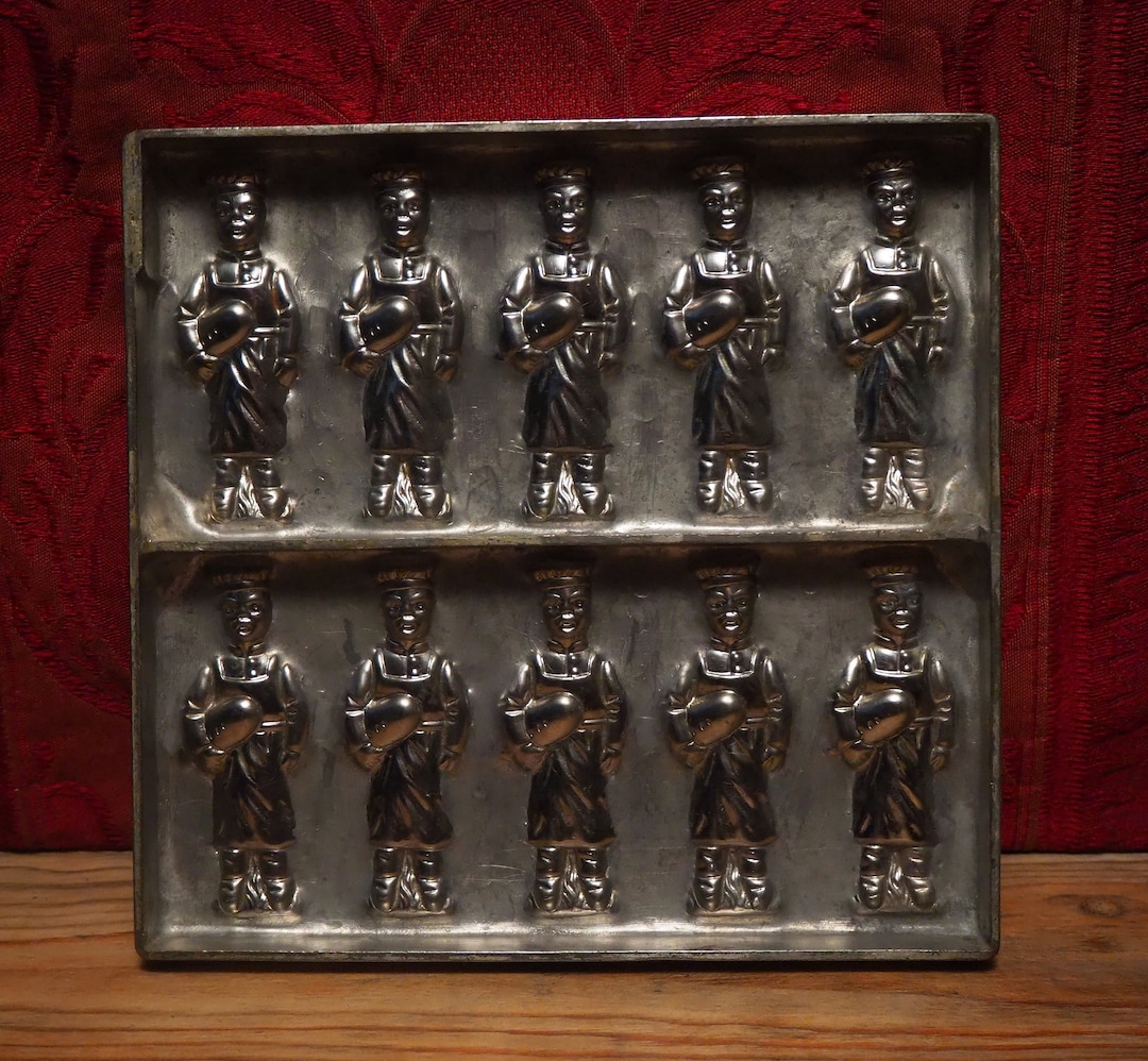 Antique Flat Mold Chocolate Mold of 10 X Baker With a Loaf of Bread ...