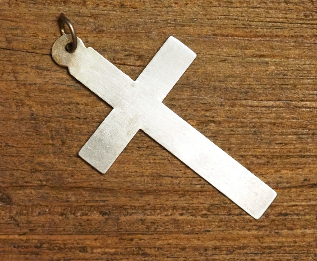 Antique Religious Solid Silver Nun Cross Pendant Blanc - Etsy