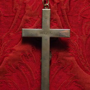 Antique Pectoral Religious Priest Cross Crucifix Pendant Silvered and ...