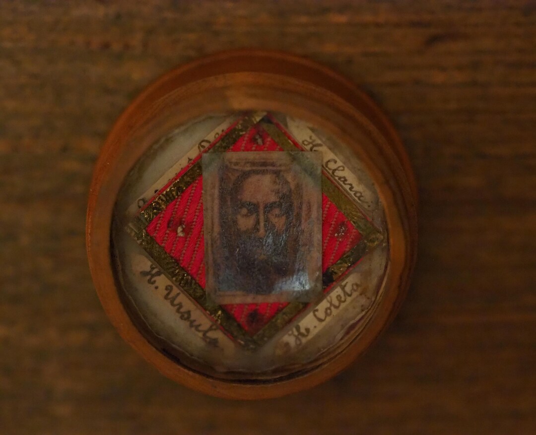 Antique Religious Reliquary Relic in Wooden Box of S.clara - S.coleta ...