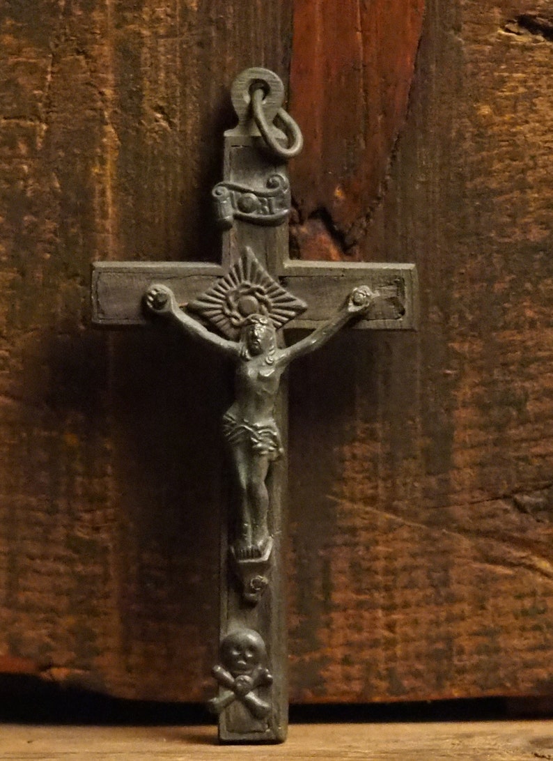 Antique Pectoral Religious Skull & Cross Bones Crucifix - Etsy