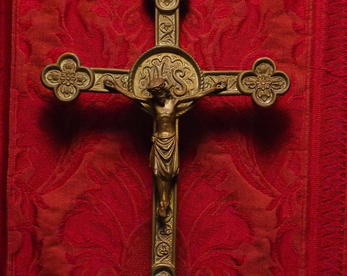 Catholic Pewter Crufix IHS With Filligree Background, for Hanging - Etsy