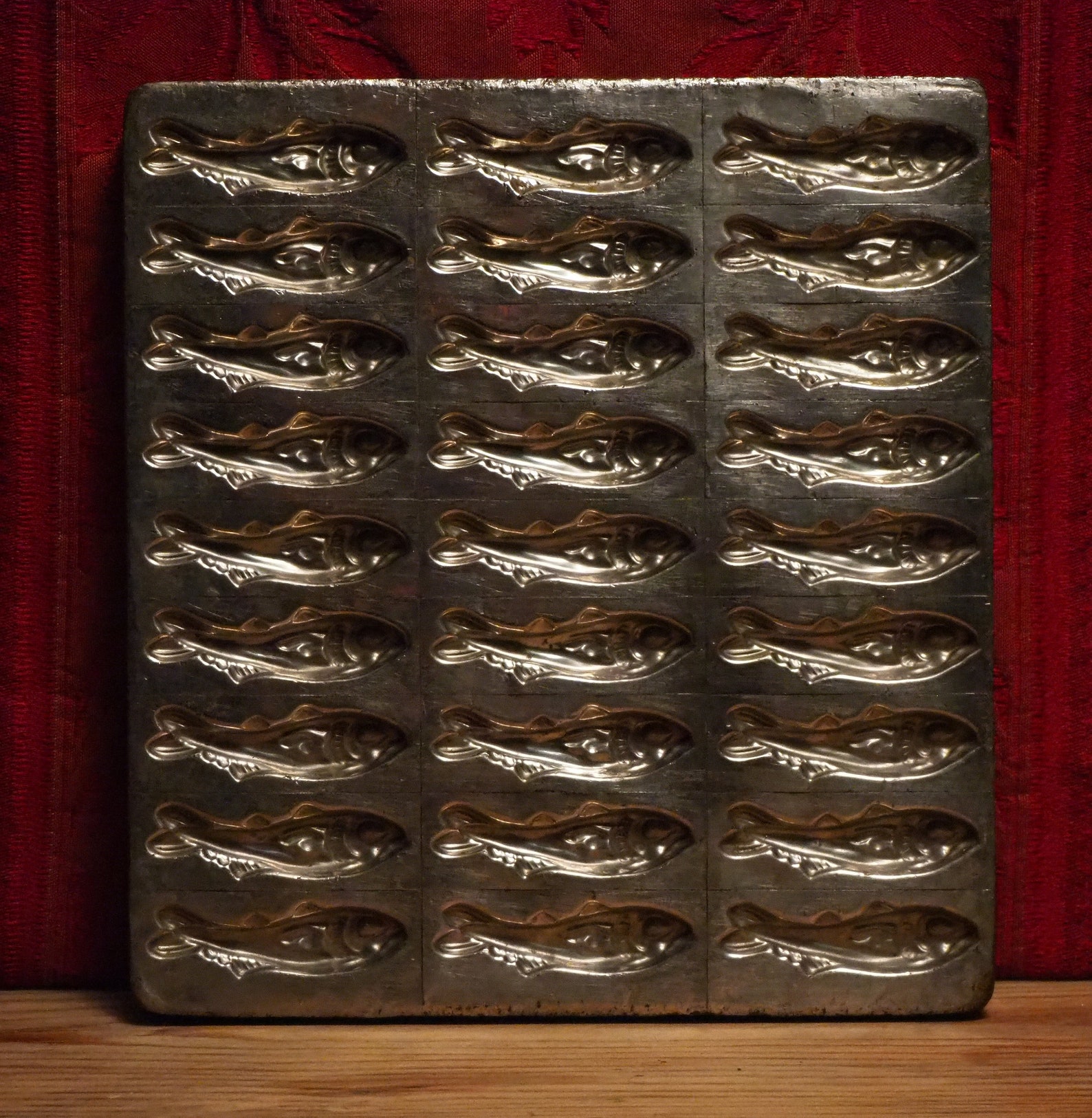 Antique Flat Mold Chocolate Mold of 27 X Little Fish by Letang Paris ...
