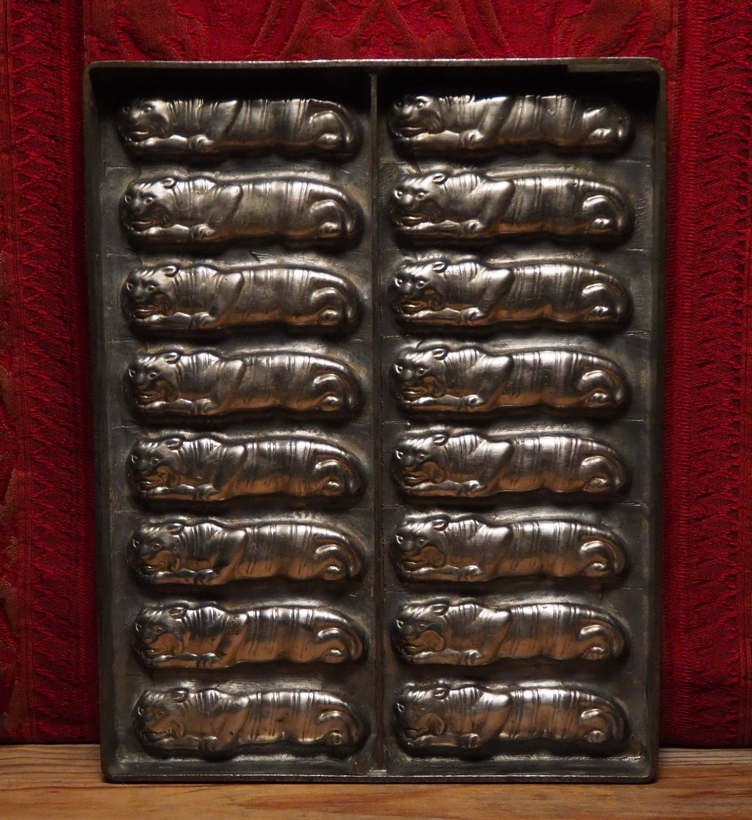Antique Art Deco Flat Mold Chocolate Mold of 16 X Tiger by Anton Reiche ...