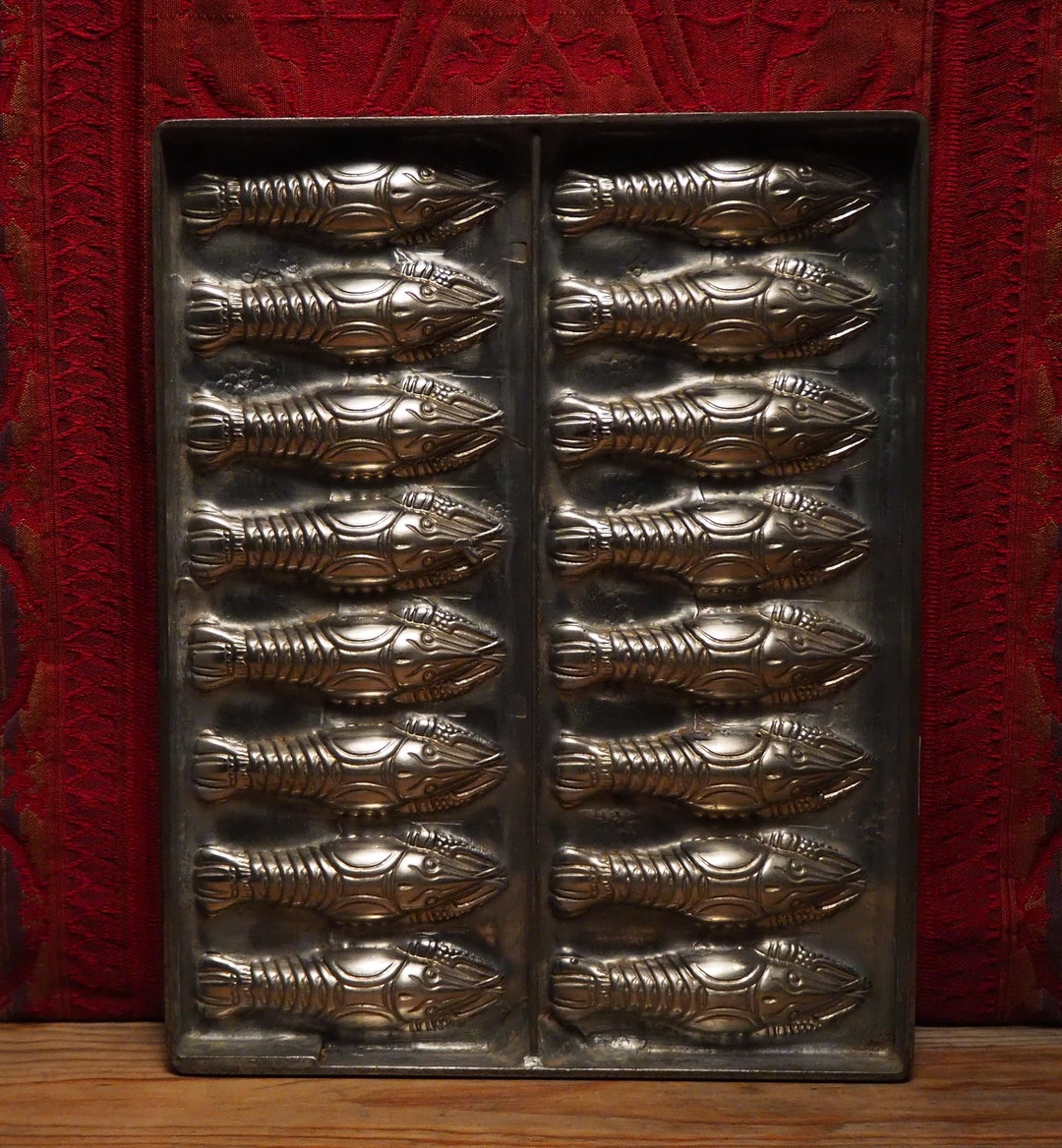 Antique Flat Mold Chocolate Mold of 16 X Lobster by Anton Reiche ...