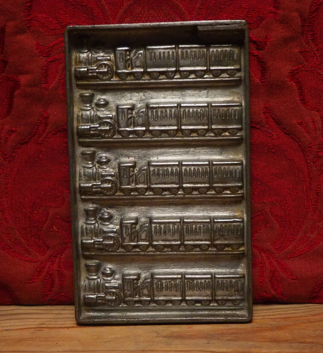 Antique Flat Mold Chocolate Mold of 5 X Steam Train With Wagons by ...