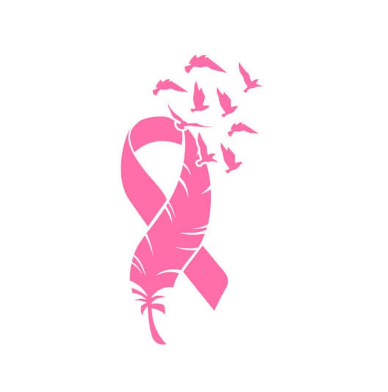 Breast Cancer Vinyl Decal Cancer Awareness Health Ribbon Etsy