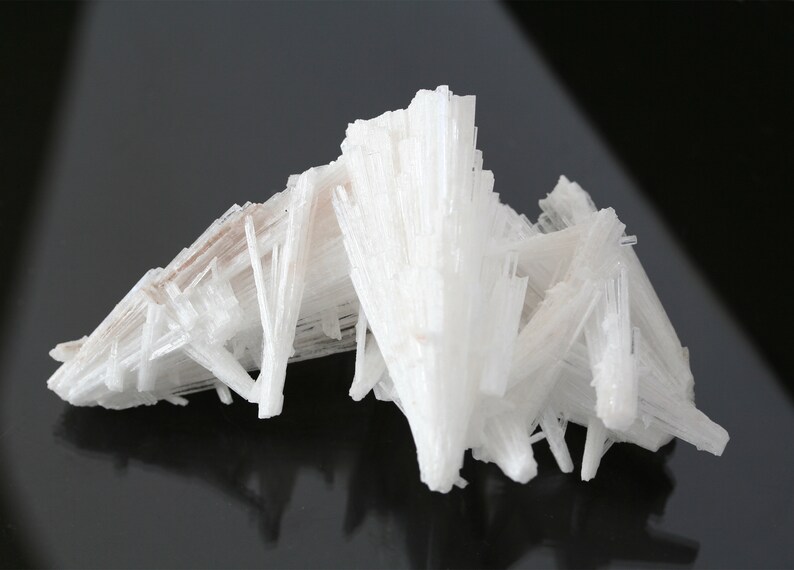Scolecite Crystal Cluster, Rare Needle Crystal Display Stone, Scolecite ...