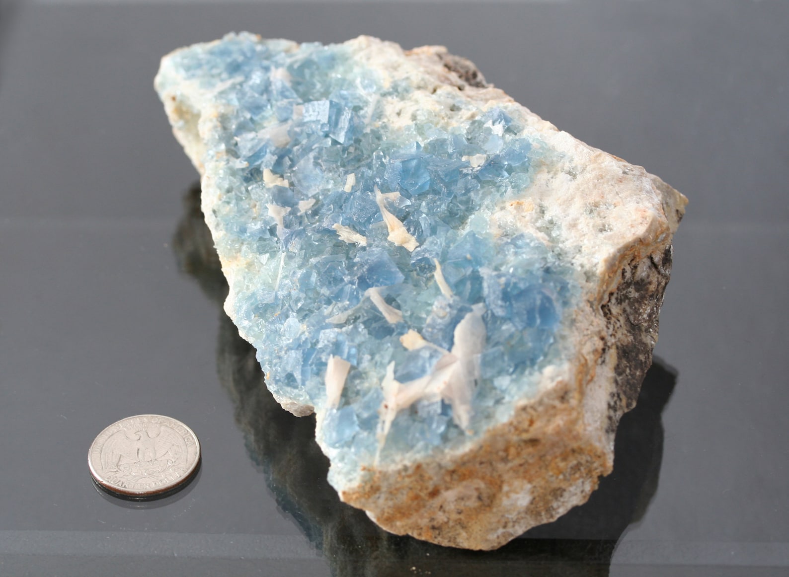 Large Blue Fluorite Crystal Cluster, New Mexico Mineral Specimen ...