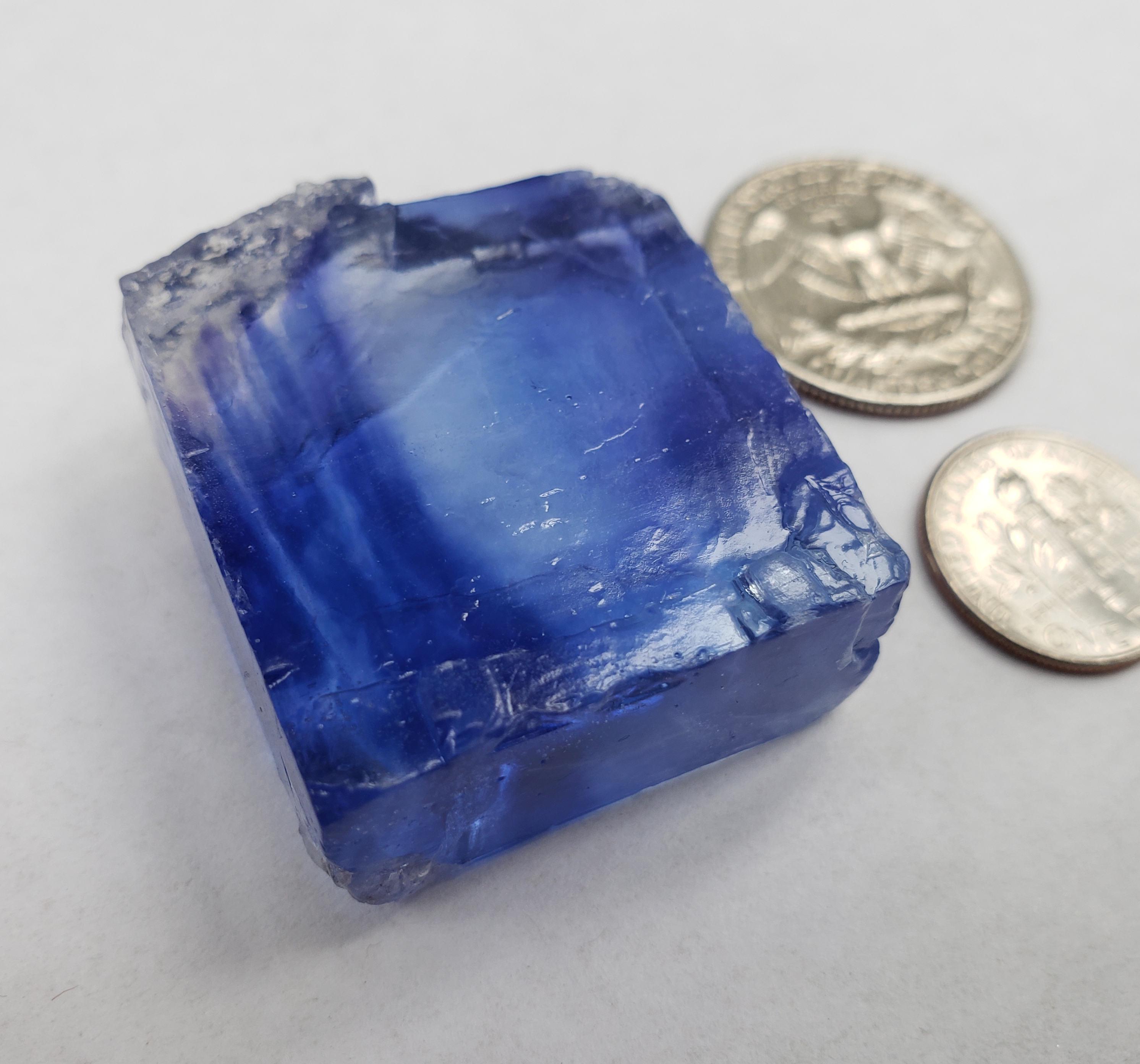 Blue Halite Crystal, Natural Blue Salt Crystal, Rare Collector Stone ...