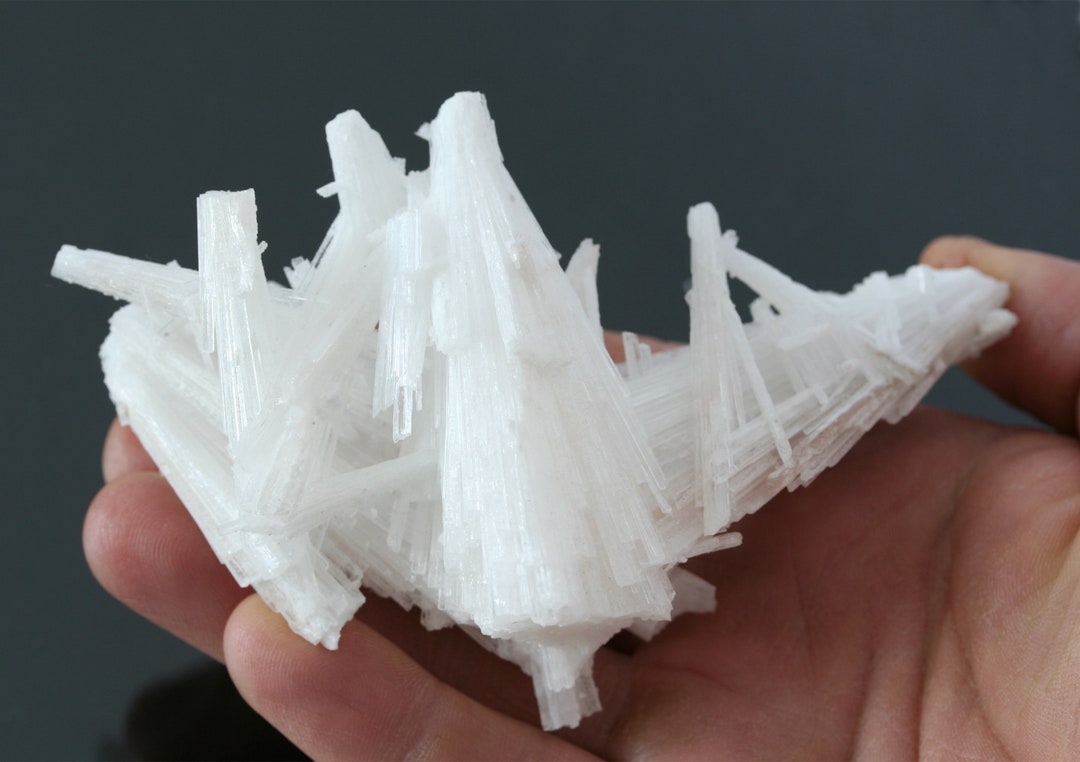 Scolecite Crystal Cluster, Rare Needle Crystal Display Stone, Scolecite ...