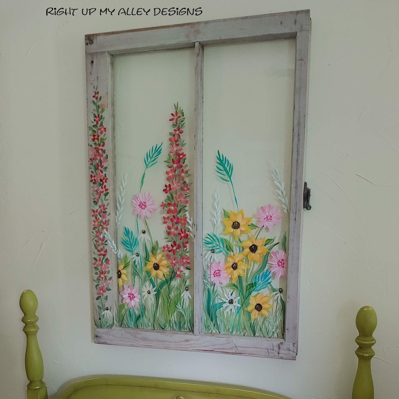 Painted Window Panes - Etsy