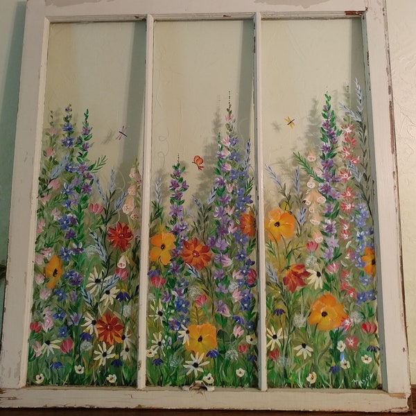 Spring Window Pane Wall Art - Etsy