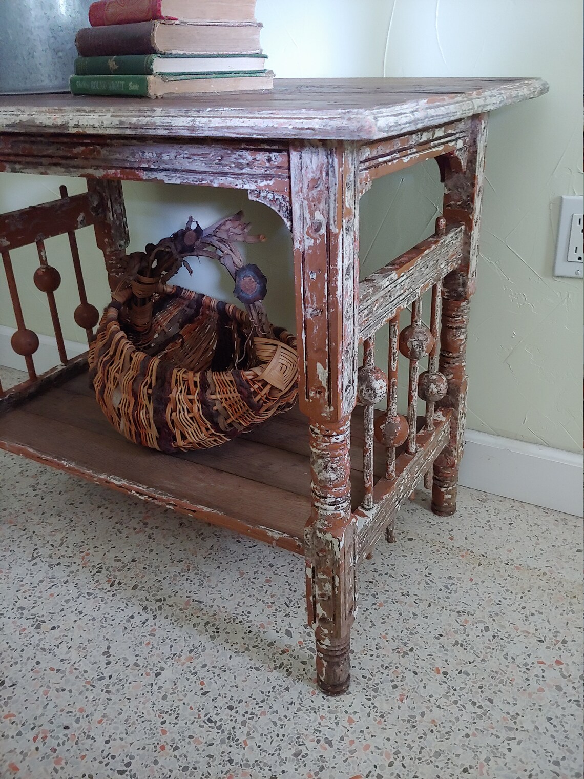 Rustic Small Table Primitive Table Accent Table FL Chippy - Etsy