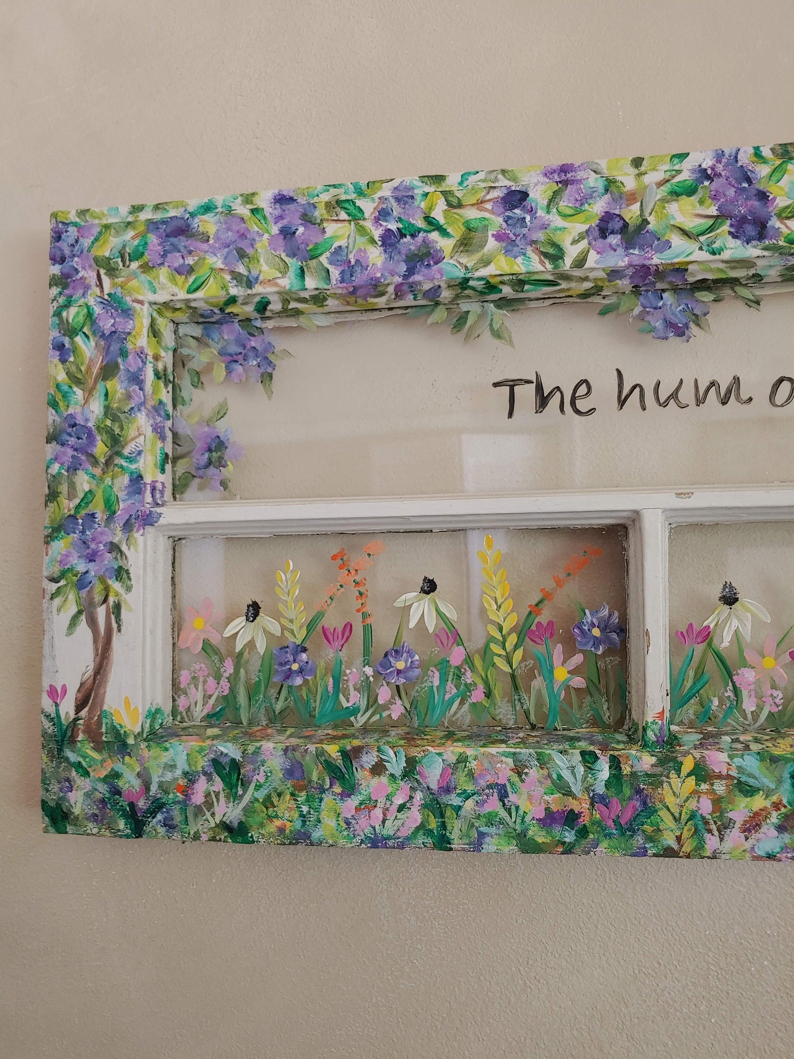 Window Art Window With Quote Window Pane Art Old Painted - Etsy