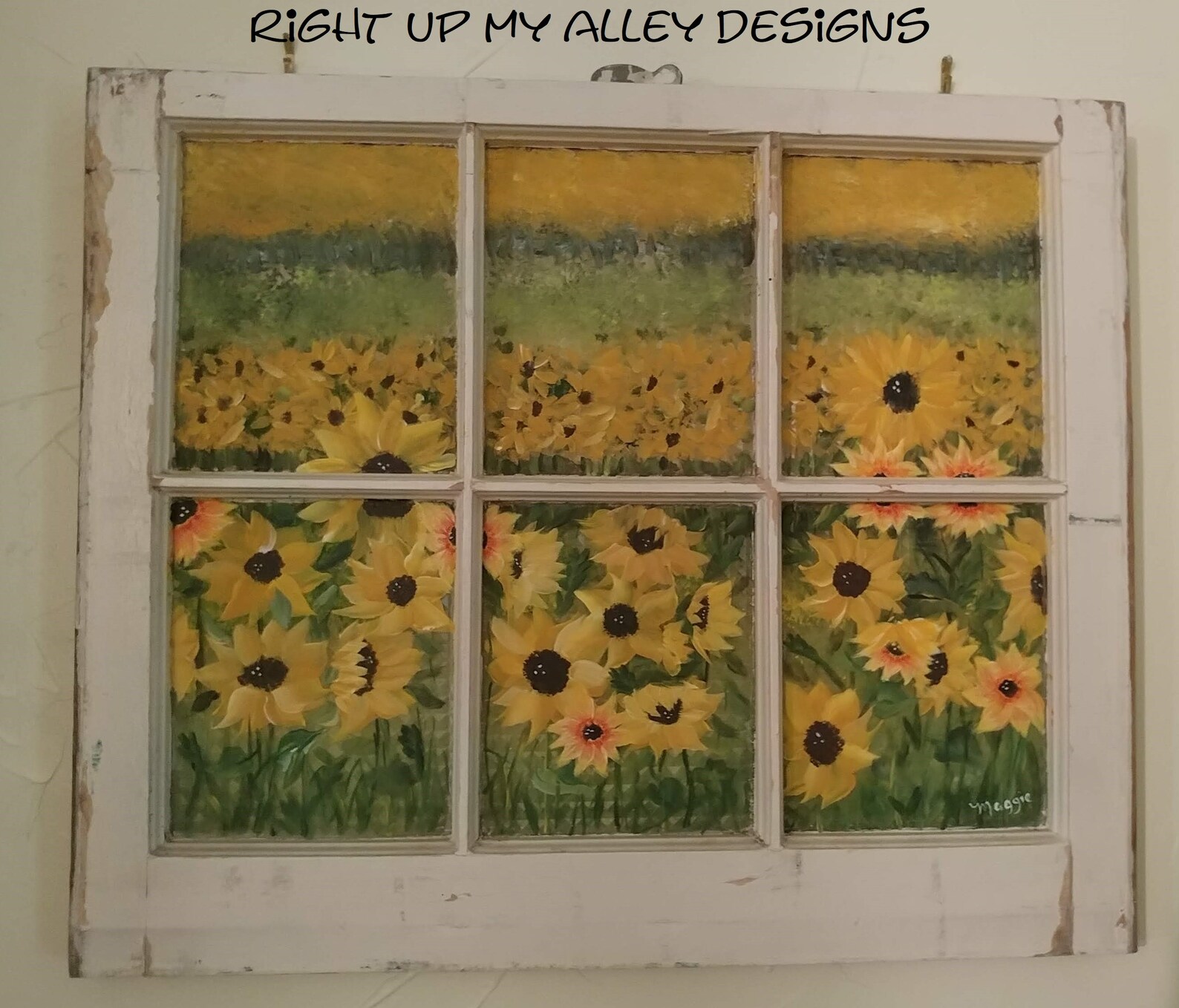 Painted Window Ideas From Custom Orders Window Pane Art | Etsy