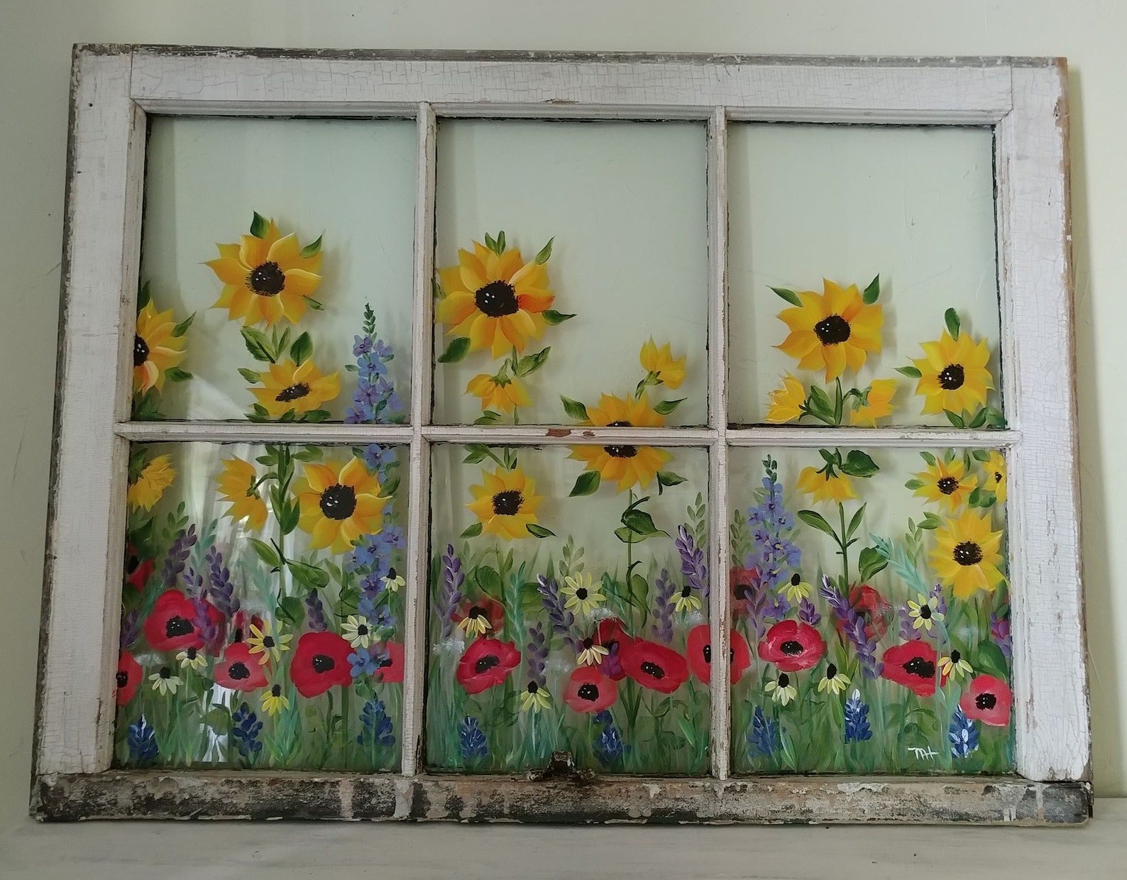 Painted Window Ideas From Custom Orders Window Pane Art - Etsy