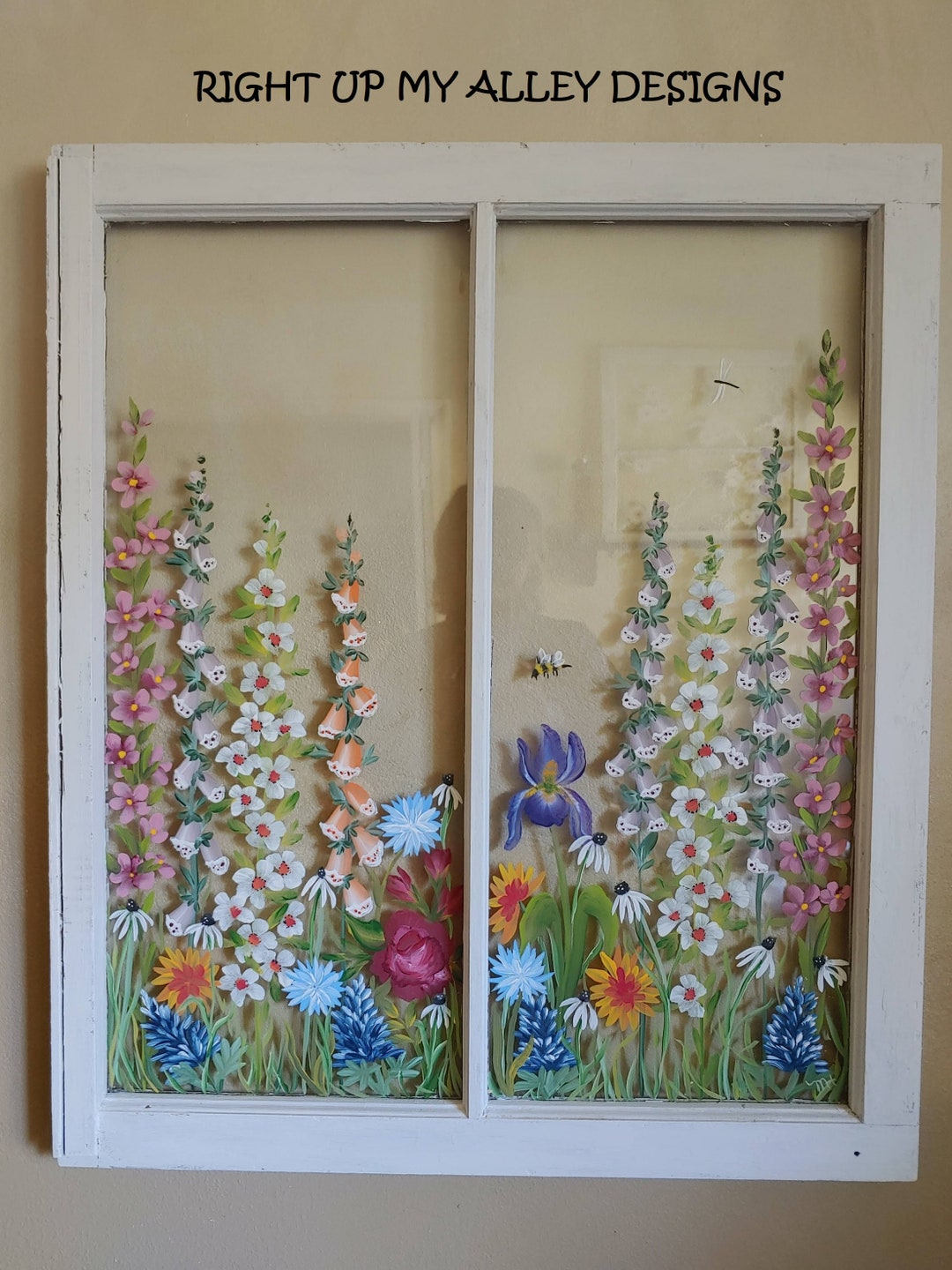 Old Painted Window, Garden Window, Floral Window, Painted Window ...