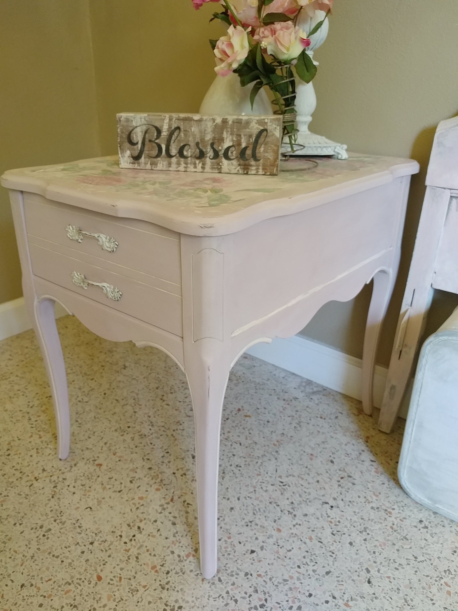 Pink painted end tables Painted furniture Bedroom furniture | Etsy