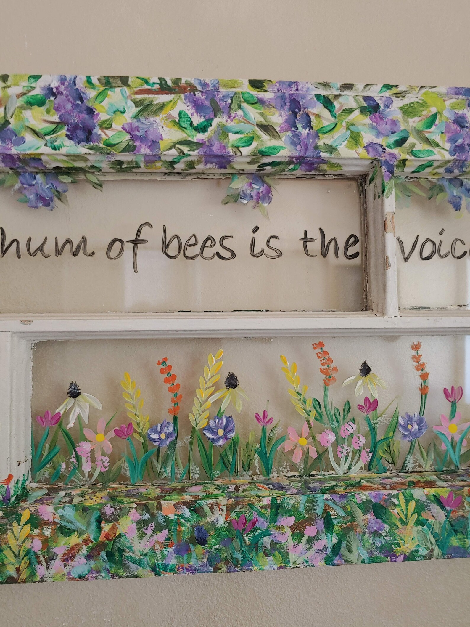 Window Art Window With Quote Window Pane Art Old Painted - Etsy