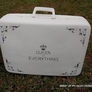 Vintage Luggage,painted Luggage,stenciled Luggage,french Stencils ...