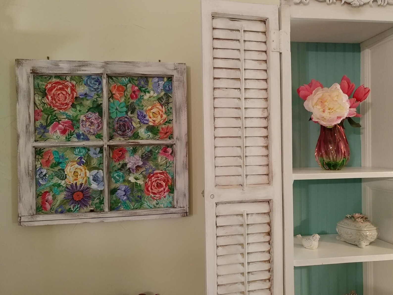 Painted Window Ideas From Custom Orders Window Pane Art | Etsy