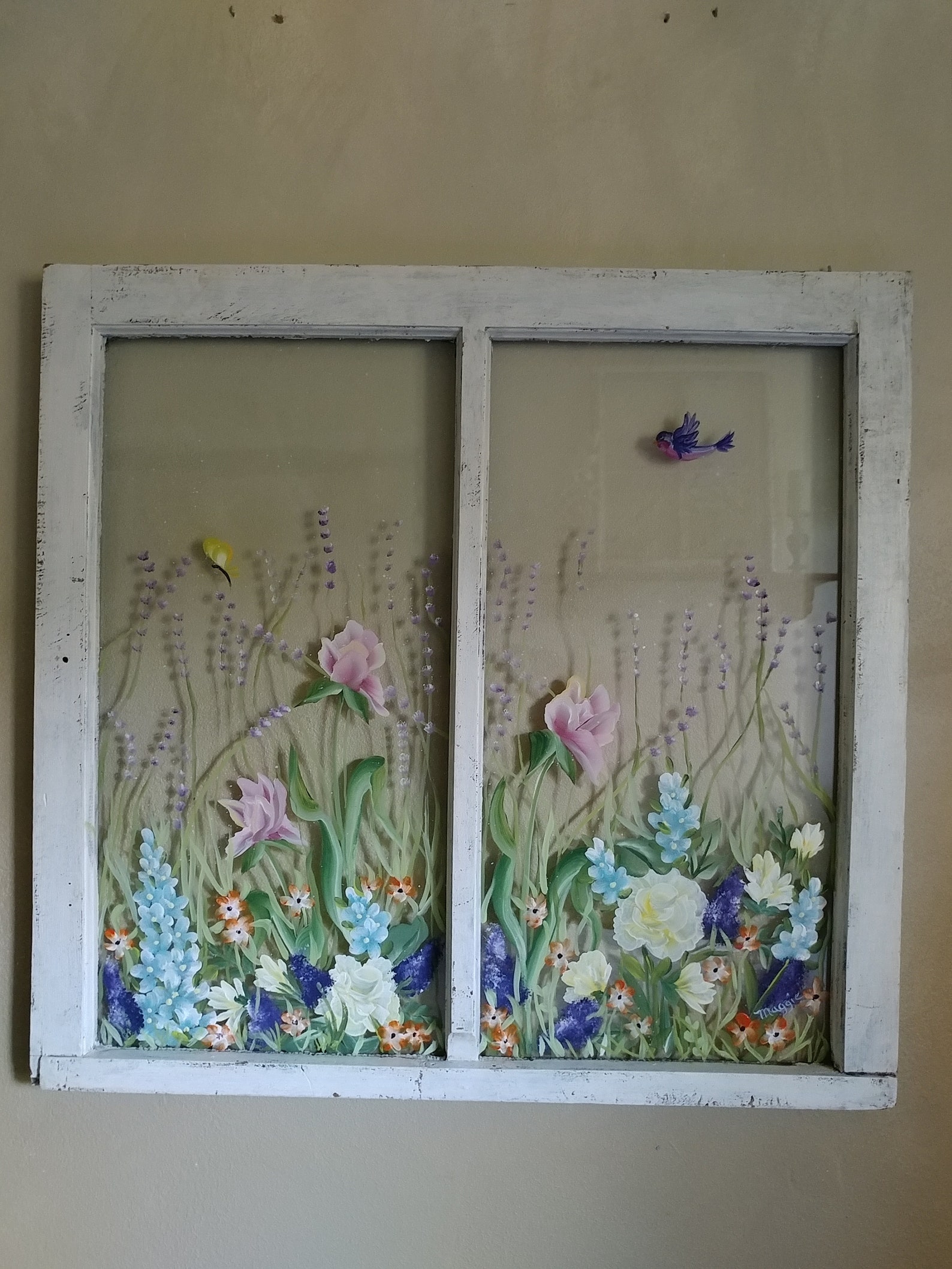 Painted Window Ideas From Custom Orders Window Pane Art | Etsy