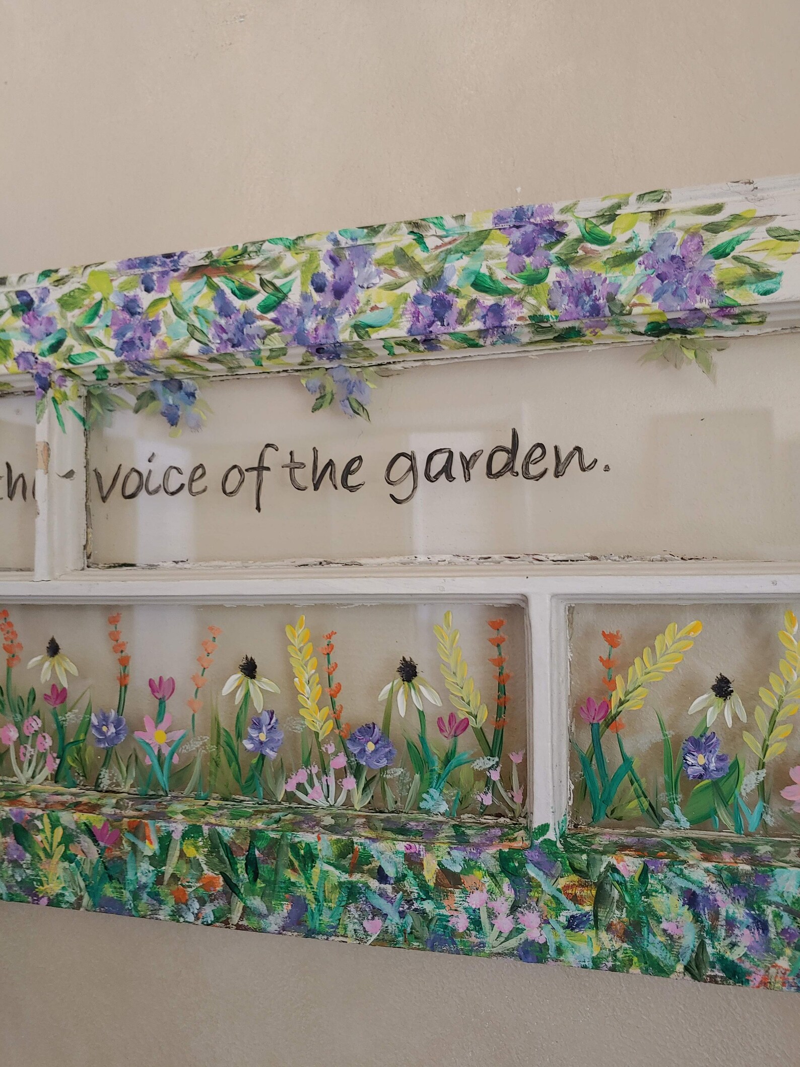 Window Art Window With Quote Window Pane Art Old Painted - Etsy