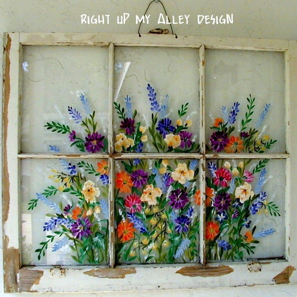 Painted Old Windows - Etsy