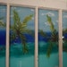 Painted Window, Palm Tree Window, Window Pane Art, Tropical Wall Art ...